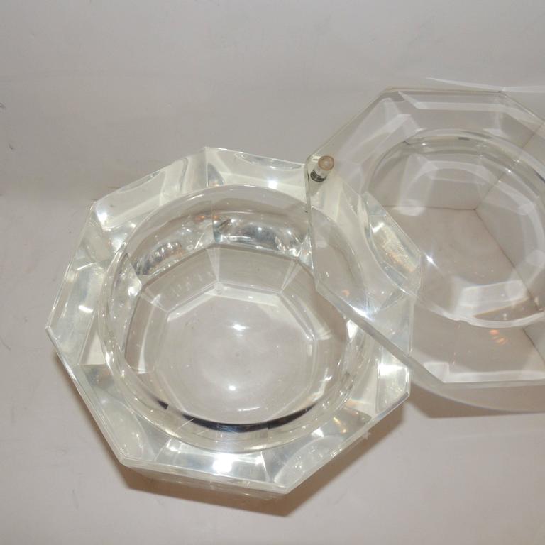 Vintage Mid-Century Modern Large Octagon Shape Lucite Ice Champagne ...