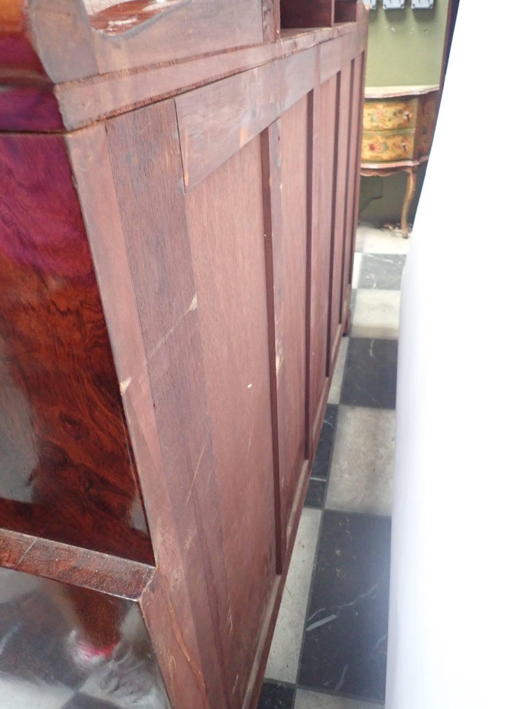 French Art Deco Marble U-Shaped Rosewood Buffet Side Board Dresser ...