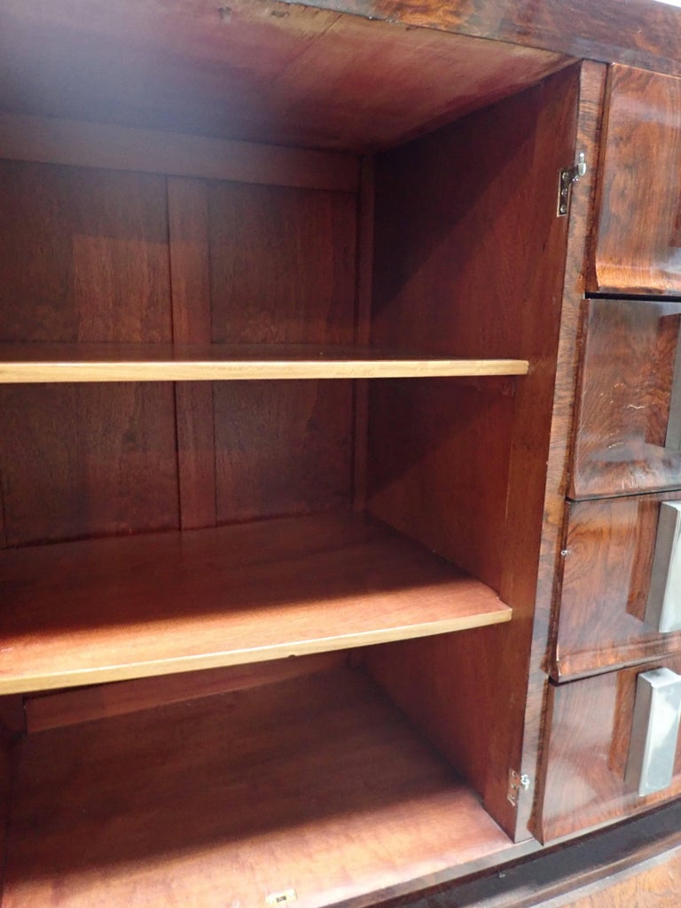 French Art Deco Marble U-Shaped Rosewood Buffet Side Board Dresser ...