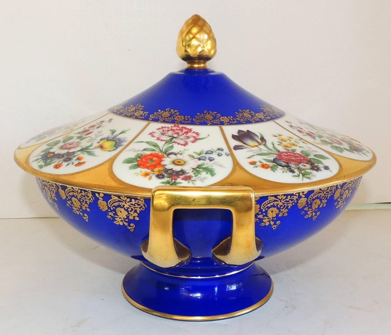 Wonderful German Hand-Painted Porcelain Hutschenreuther Three-Piece ...