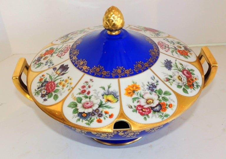 Wonderful German Hand-Painted Porcelain Hutschenreuther Three-Piece ...