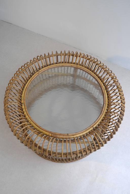 Italian Rattan Coffee table in style of Franco Albini at 1stDibs ...