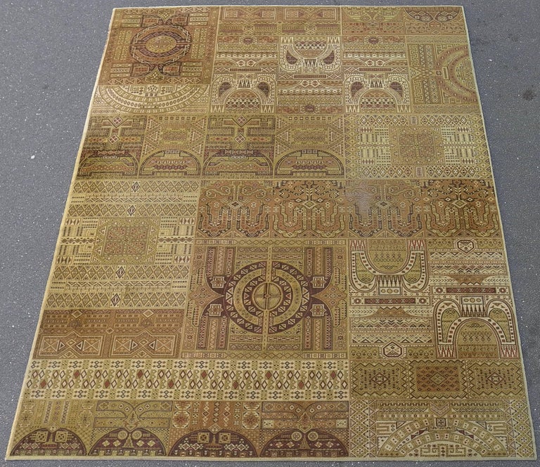 Extra-Large Midcentury Rug with Old Eastern Motives in Modern Coloring ...