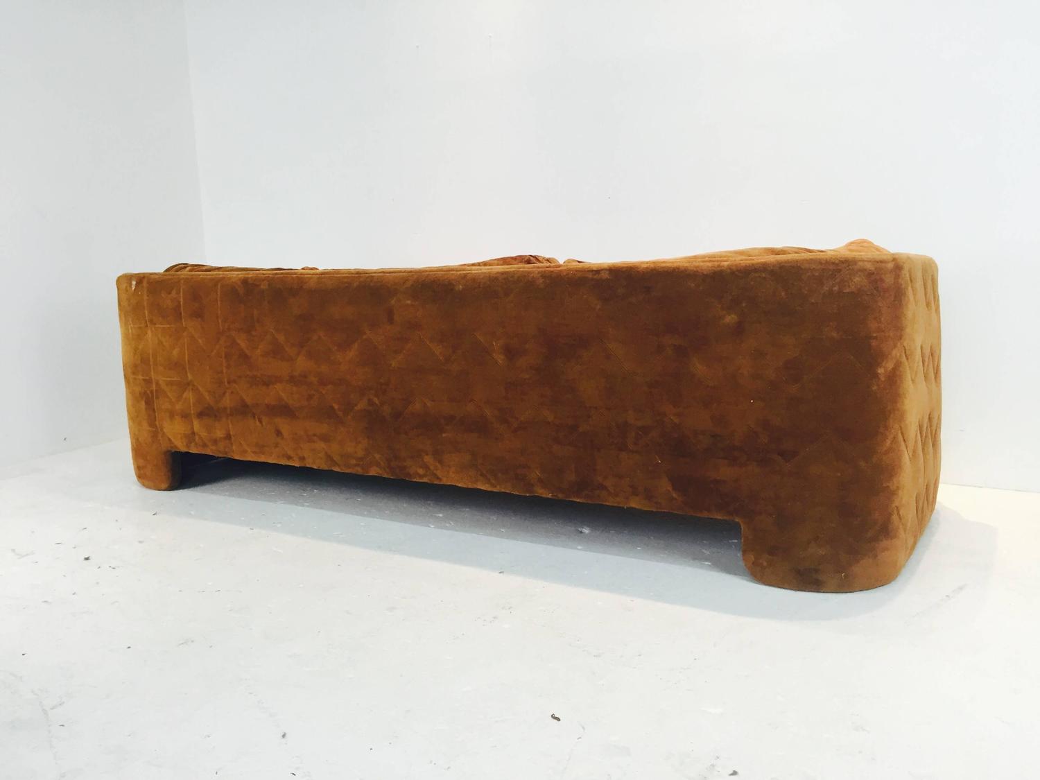 Waterfall Edge Sofa by Milo Baughman at 1stdibs