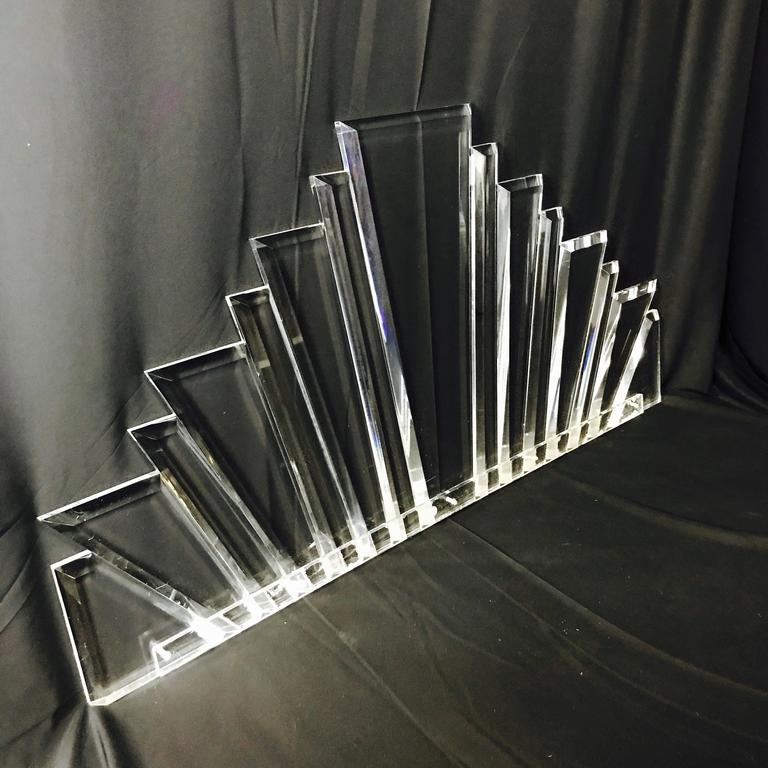 Prismatic Lucite Deco Style Headboard at 1stDibs | lucite headboard