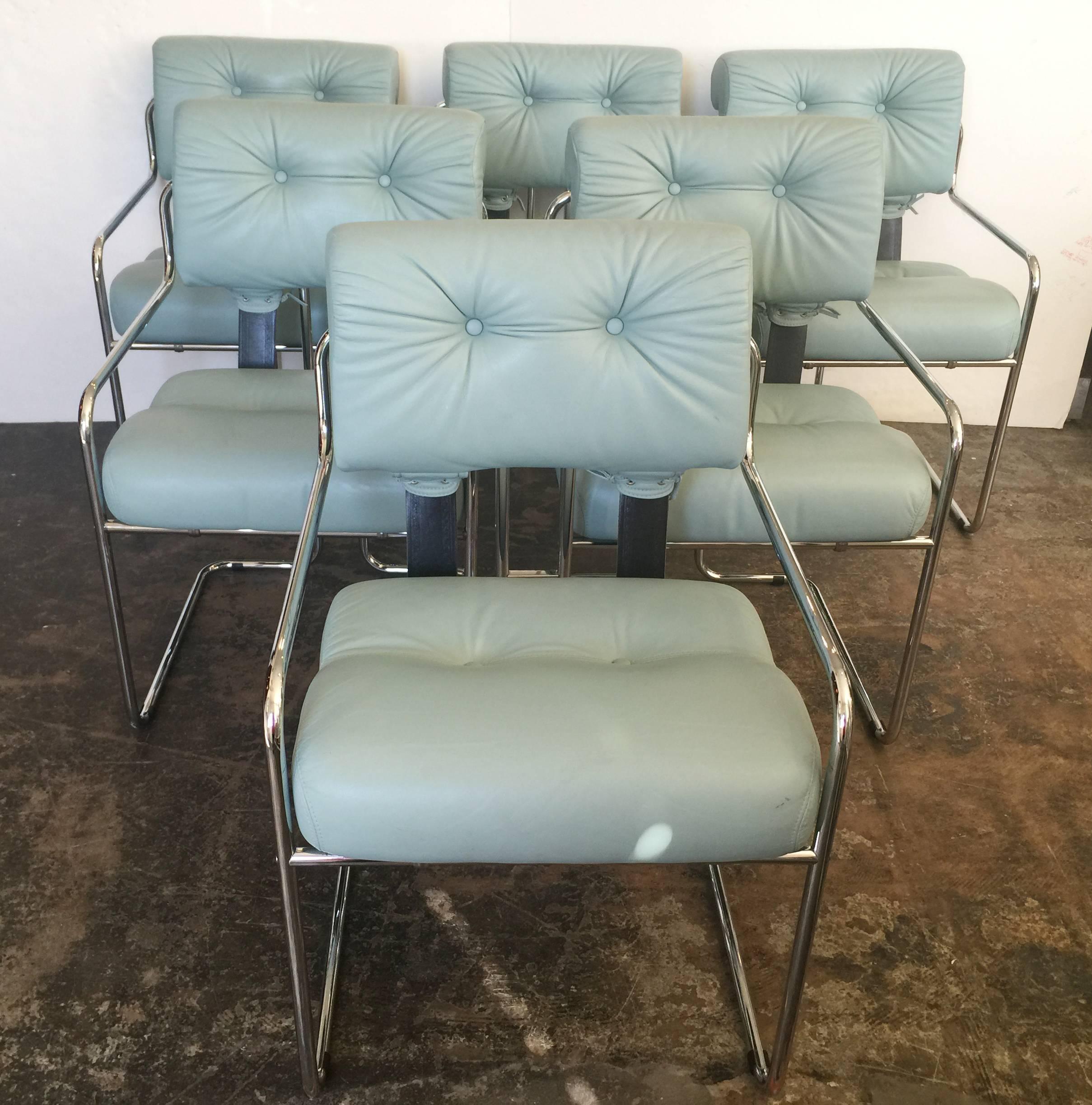 Set of 6 Tucroma Dining Chairs by Mariani for Pace Collection at 1stDibs
