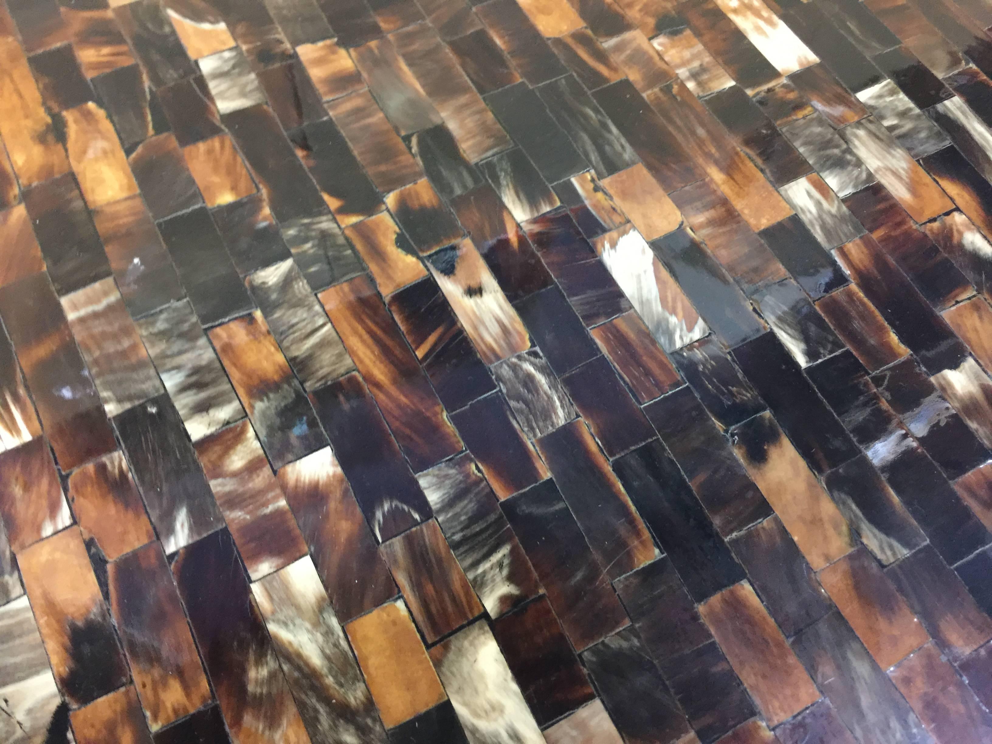 Tessellated Horn Cube Side Table For Sale at 1stDibs | horn side table