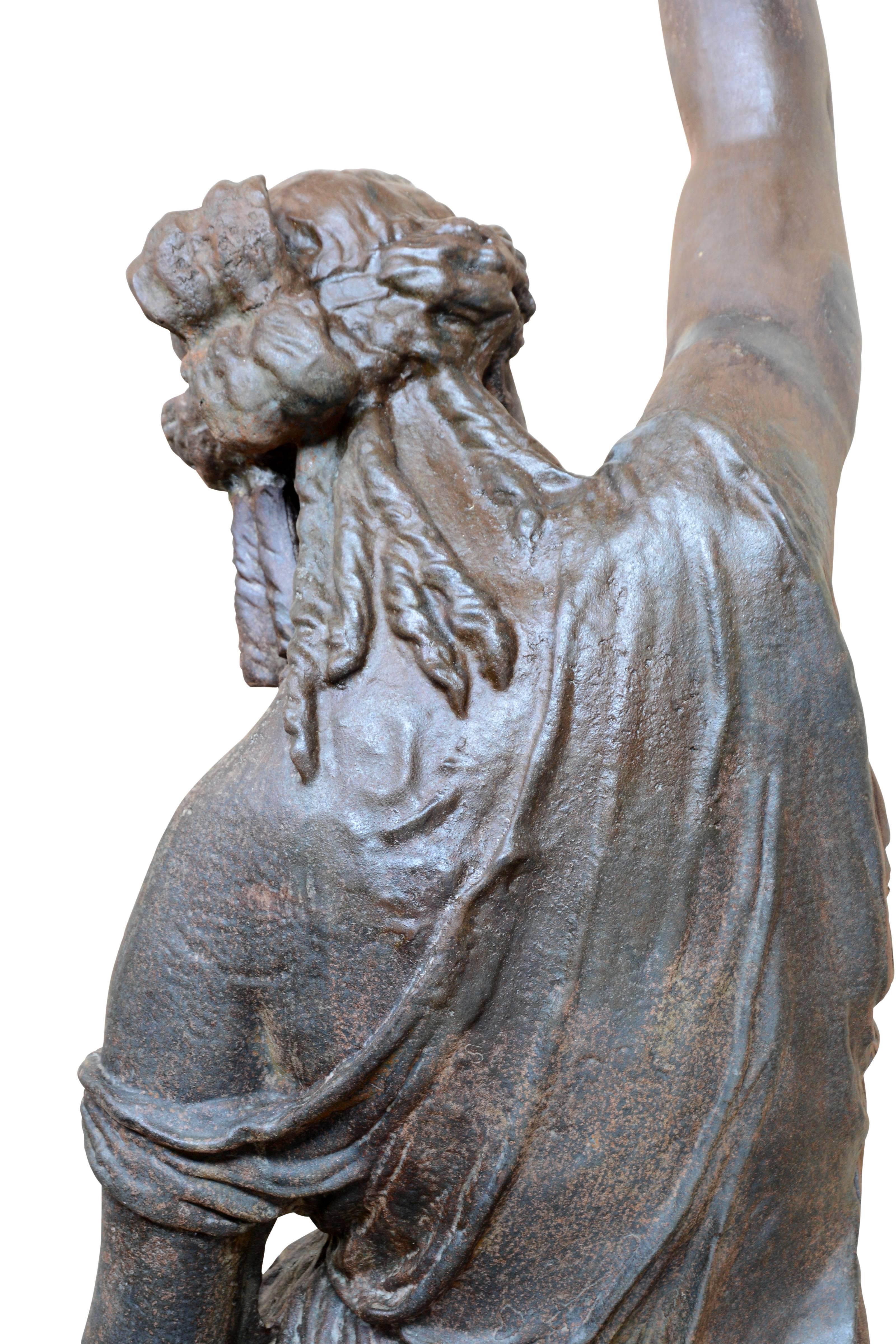 Cast Iron Torchere to the Image of an Athenian Woman, 19th Century at ...