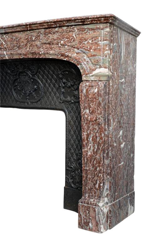 French Louis XIV Style Red Rance Marble Fireplace, 19th Century For ...