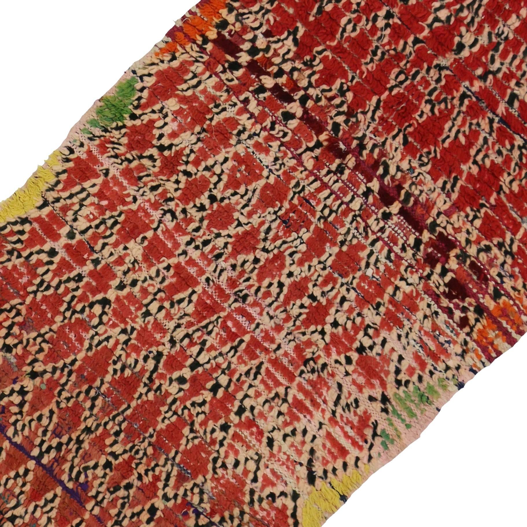 Vintage Berber Moroccan Runner with Tribal Style, Shag Hallway Runner ...