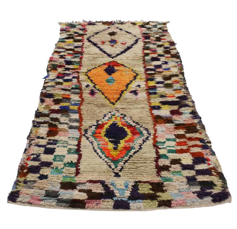 Boho Chic Vintage Berber Moroccan Runner with Modern Tribal Design at ...