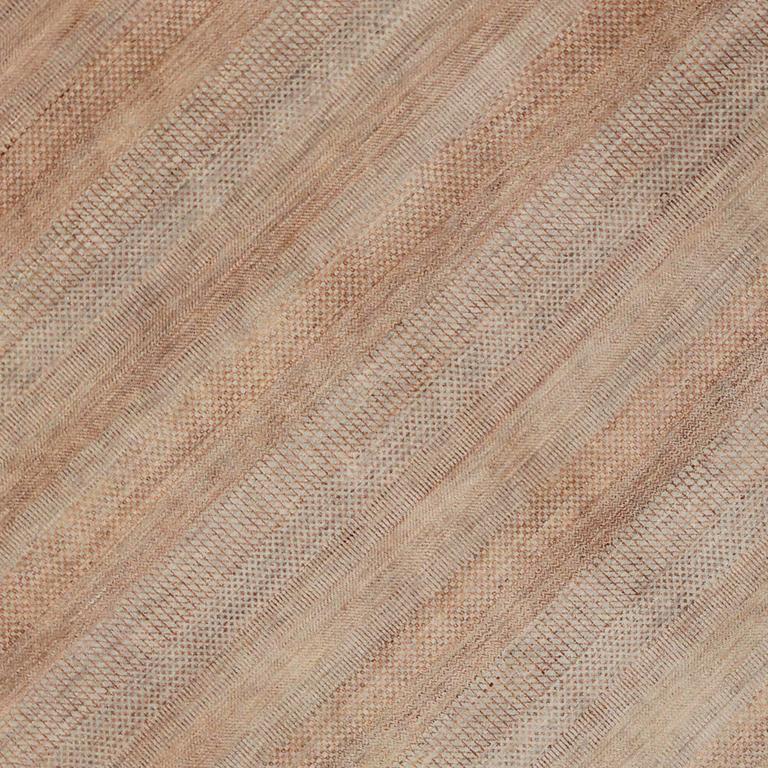 New Modern Transitional Orange-Grey Area Rug with Grasscloth Pattern ...