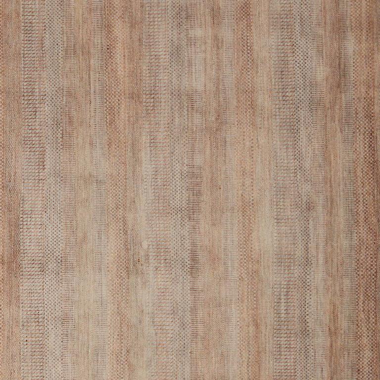 New Modern Transitional Orange-Grey Area Rug with Grasscloth Pattern ...