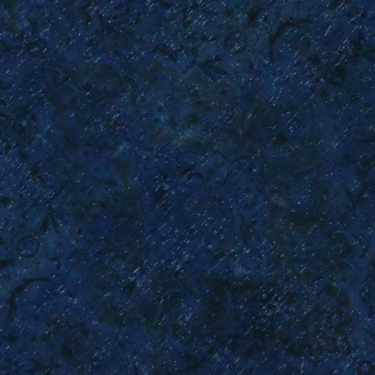 Distressed Vintage Persian Overdyed Blue Rug with Modern Style at 1stdibs