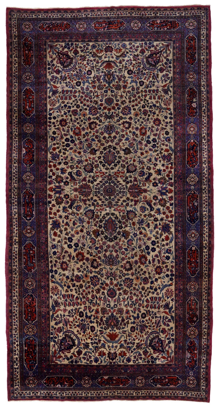 Antique Persian Mashhad Palace Size Rug with Venetian Ottoman Style For ...
