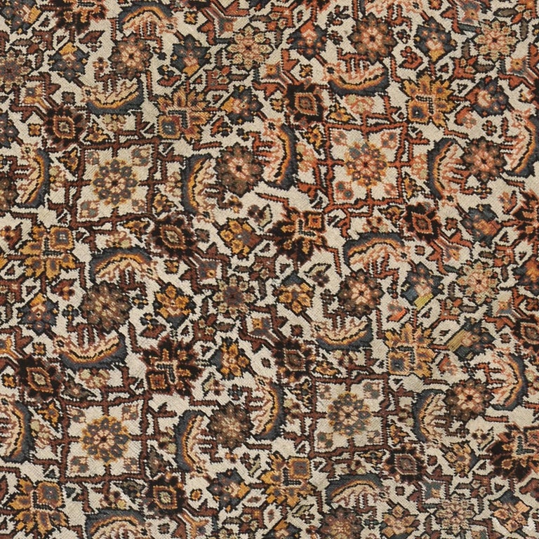 Antique Persian Mahal Rug with Herati Pattern and Rustic Arts and ...