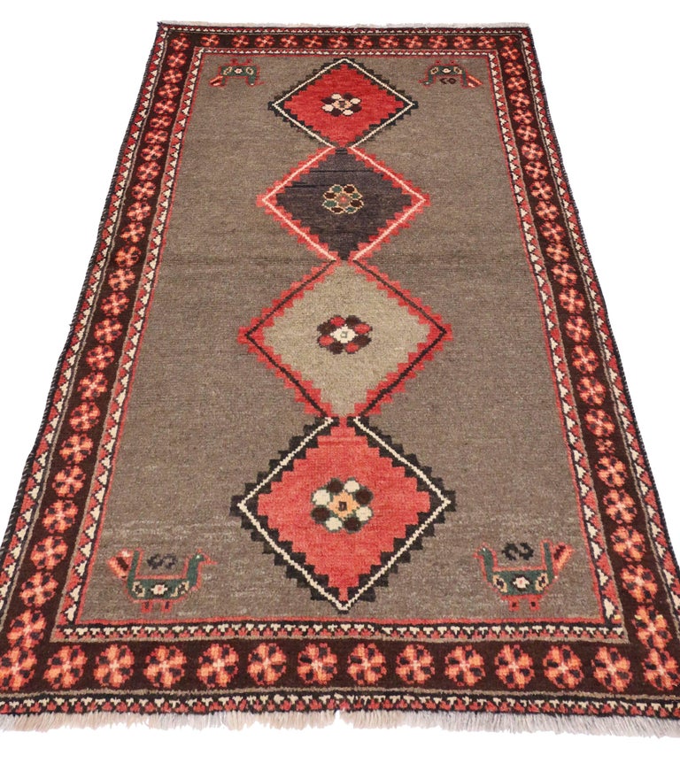 Vintage Persian Shiraz Rug with Modern Tribal Style at 1stDibs
