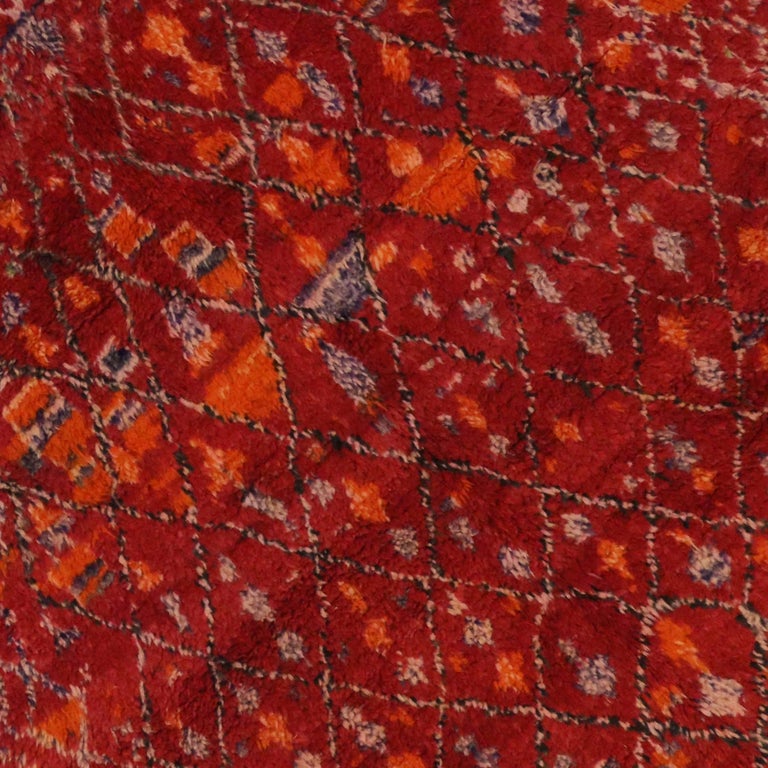 Vintage Berber Moroccan Rug with Modern Tribal Style, Red Moroccan Rug ...