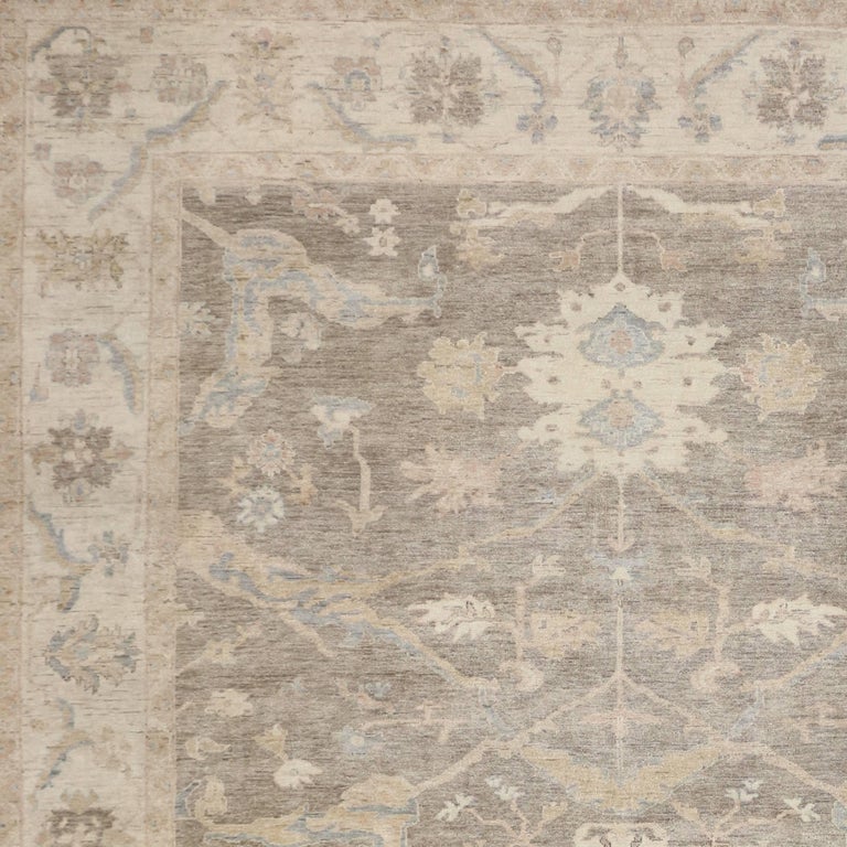 New Contemporary Transitional Area Rug with Oushak Pattern and Modern ...
