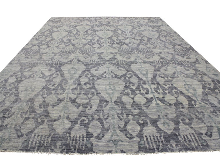 New Modern Transitional Ikat Area Rug For Sale at 1stDibs