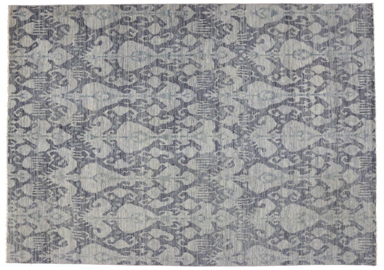 New Modern Transitional Ikat Area Rug For Sale at 1stDibs