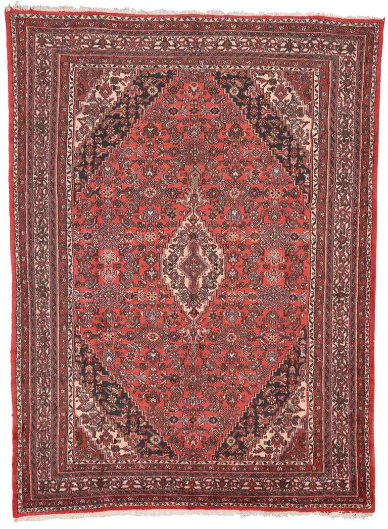 Vintage Hamadan Persian Rug with Traditional Style For Sale at 1stdibs