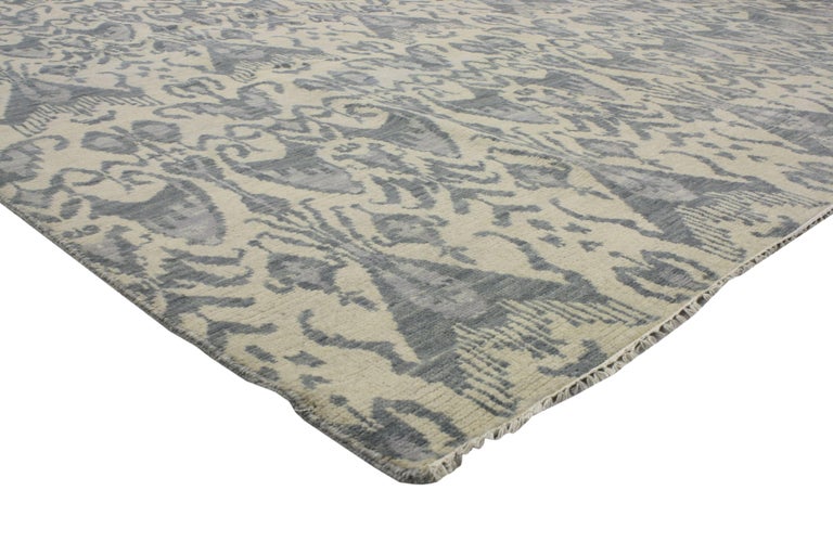 New Modern Transitional Ikat Style Area Rug For Sale at 1stDibs ...