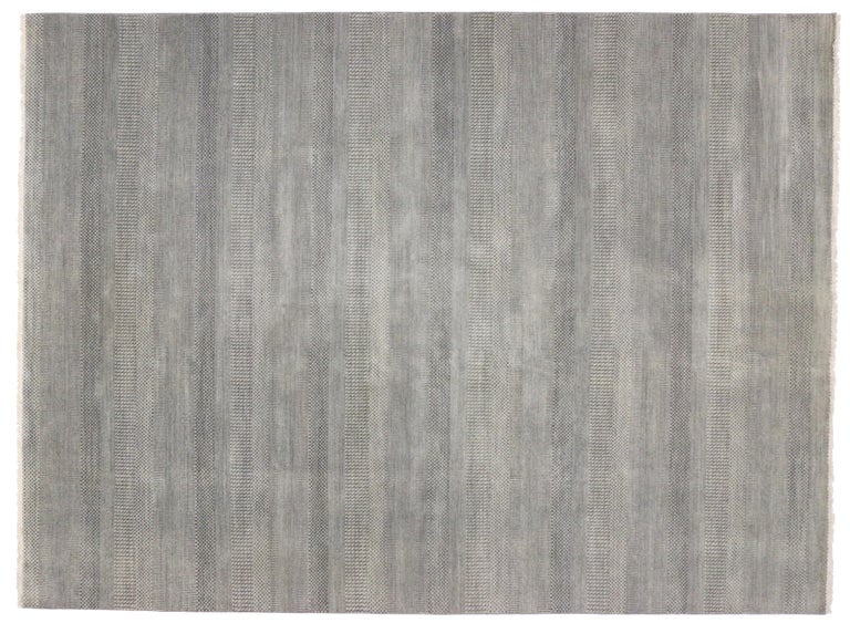 New Transitional Gray Area Rug with Minimalist Contemporary Style For ...