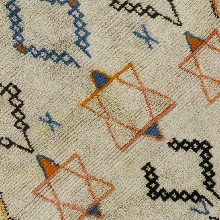 Jewish Boho Chic Vintage Judaica Moroccan Rug with Stars of David For ...