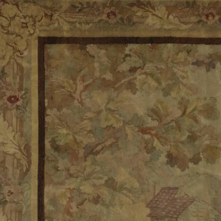 Late 19th Century Antique French Tapestry Wall Hanging with Old World ...