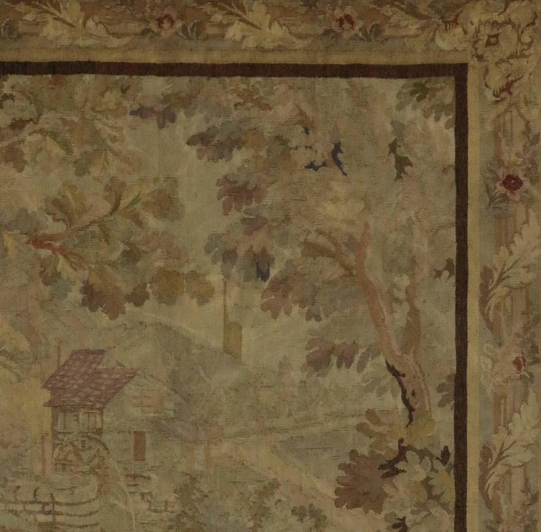 Late 19th Century Antique French Tapestry Wall Hanging with Old World ...