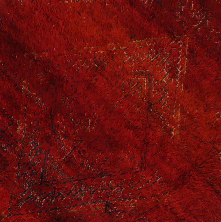 Vintage Berber Moroccan Rug with Luxe Bohemian Style, Red Moroccan Area ...