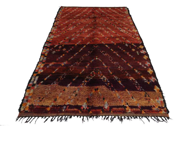 Berber Moroccan Rug with Tribal Design and Mid-Century Modern Style at ...
