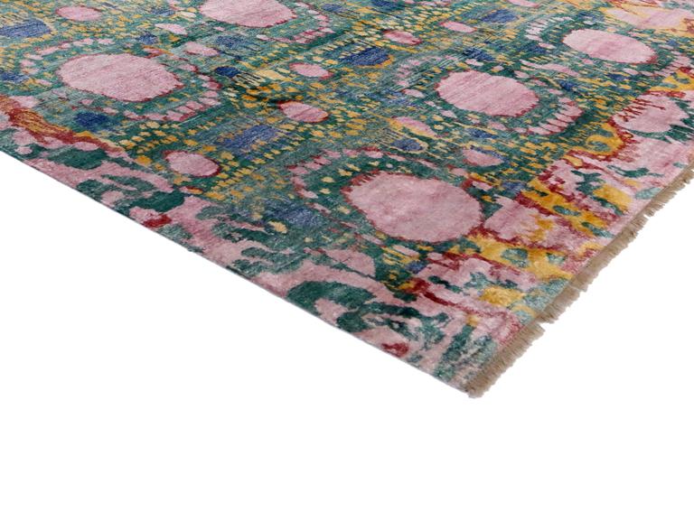 Contemporary and Abstract 'Psychedelic Fantasy' Ikat Area Rug at ...