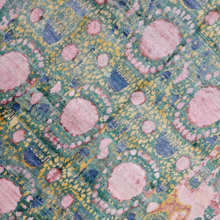 Contemporary and Abstract 'Psychedelic Fantasy' Ikat Area Rug at ...