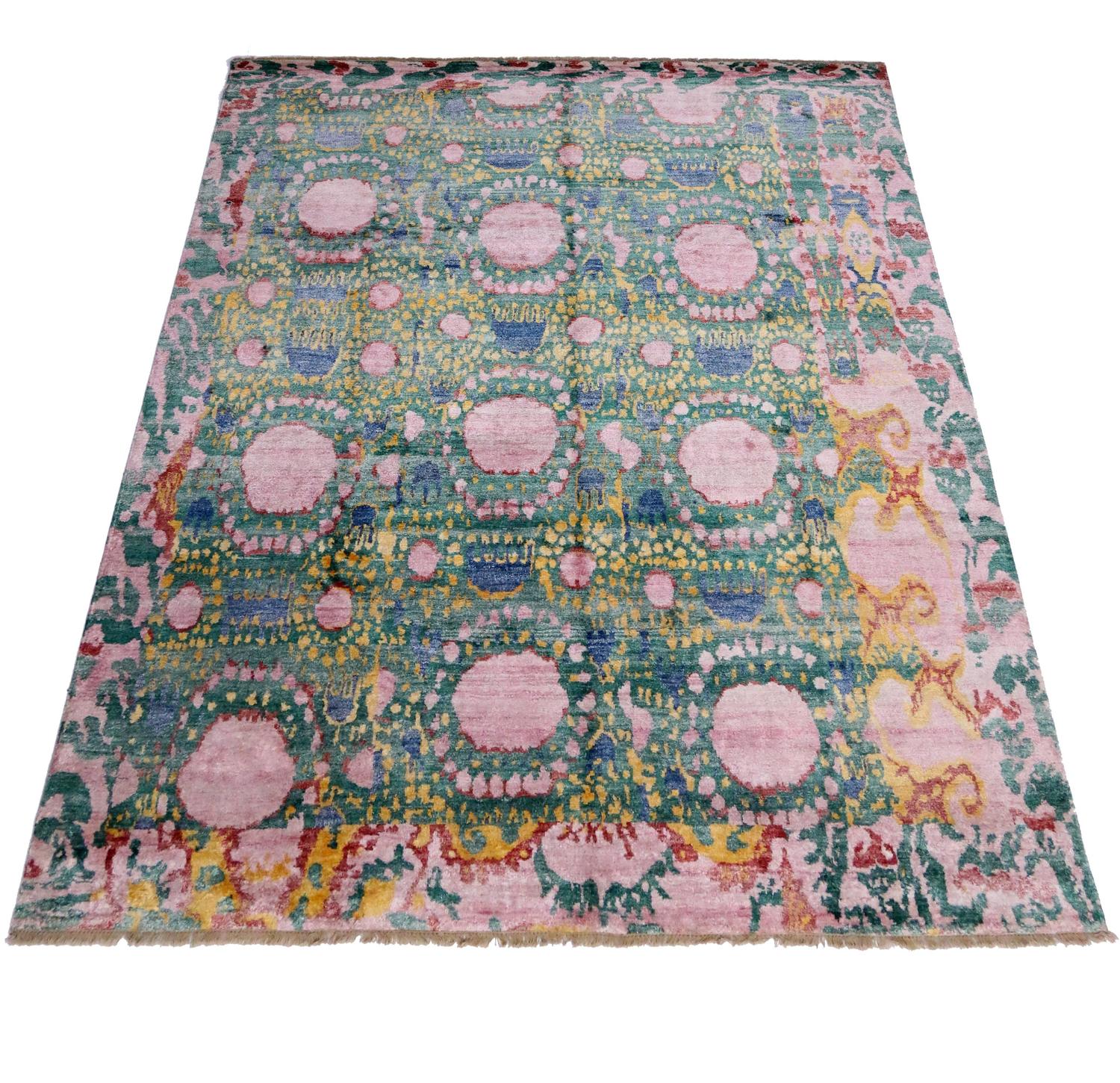 Contemporary and Abstract 'Psychedelic Fantasy' Ikat Area Rug at 1stdibs