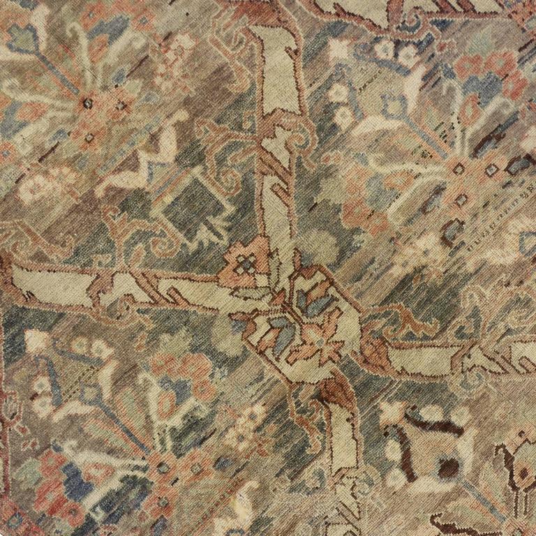 Antique Oushak Rug with Modern Design at 1stDibs