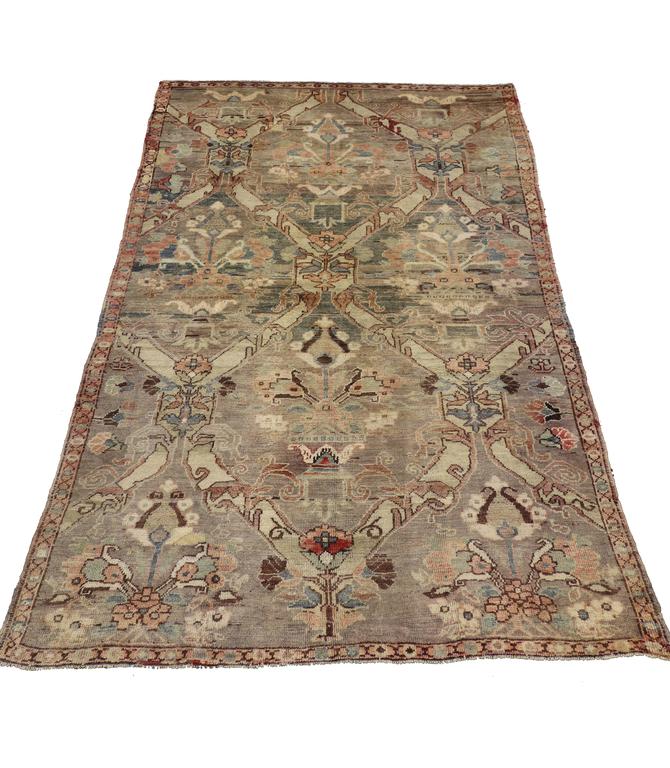 Antique Oushak Rug with Modern Design at 1stDibs