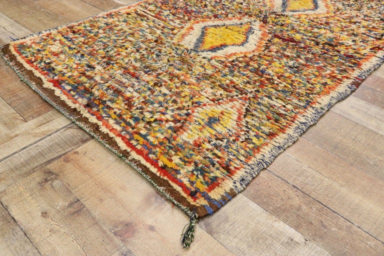 Mid-Century Modern Berber Moroccan Sunshine Yellow Rug, Moroccan Shag ...