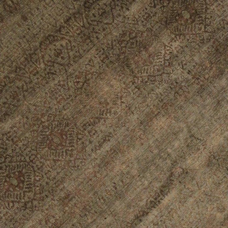 New Transitional Ikat Area Rug with Modern Design and Warm, Neutral ...