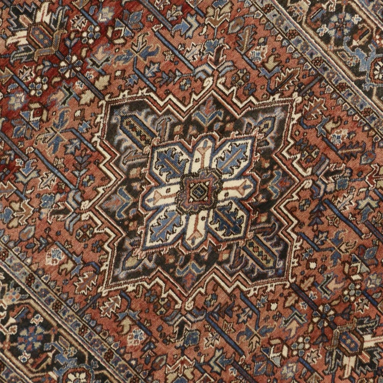 Vintage Persian Heriz Rug with Modern Style For Sale at 1stDibs