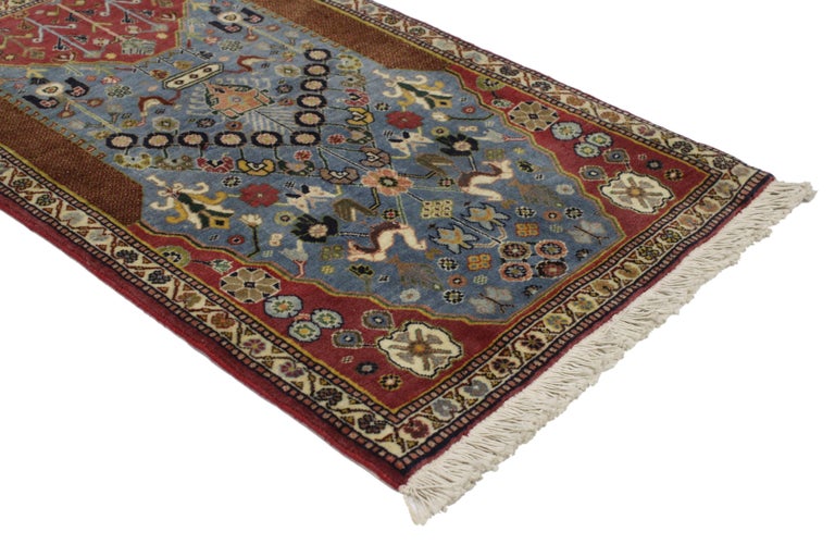 Tribal Style Vintage Persian Gashgai Prayer Rug, Kashgai Qashqai ...