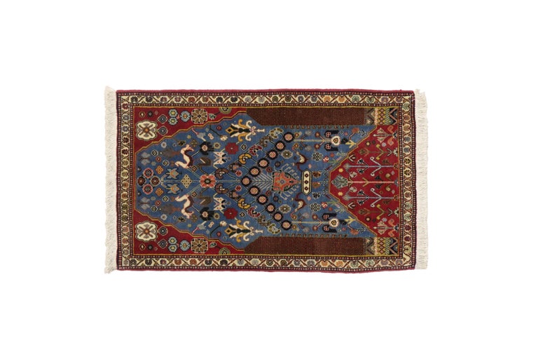 Tribal Style Vintage Persian Gashgai Prayer Rug, Kashgai Qashqai ...