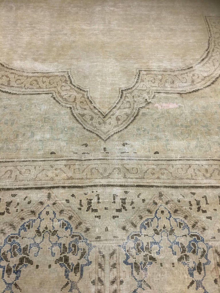 Distressed Vintage Persian Kerman Rug with Modern Industrial Style at ...