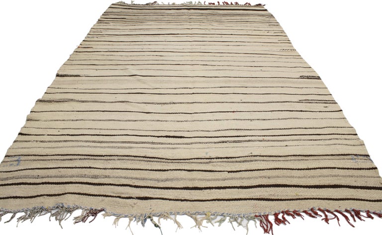 Vintage Berber Moroccan Kilim with Modern Style at 1stDibs