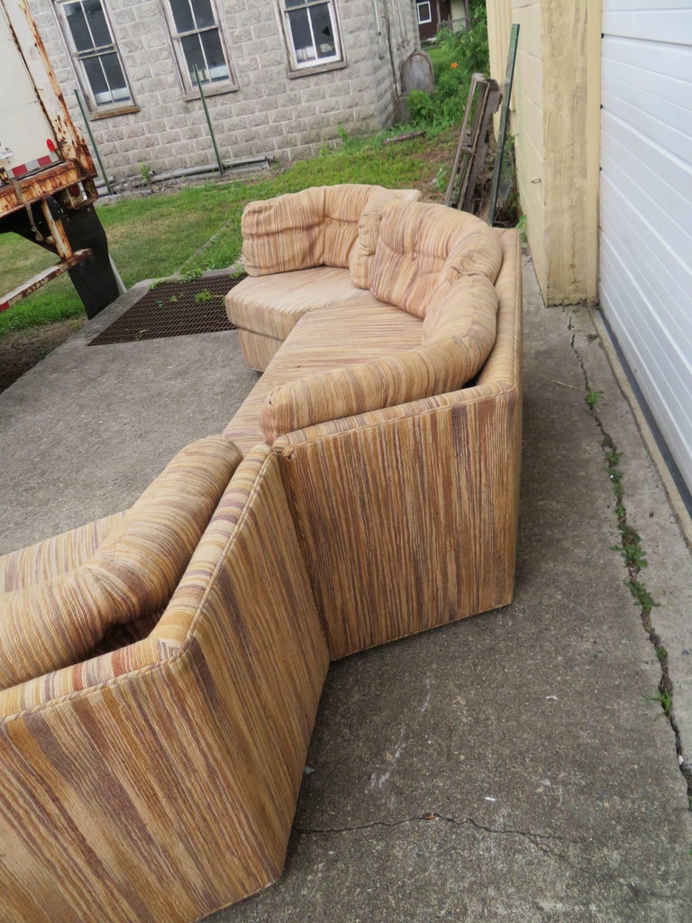 Fantastic Milo Baughman Four-Piece Octagon Sofa Sectional Mid-Century ...
