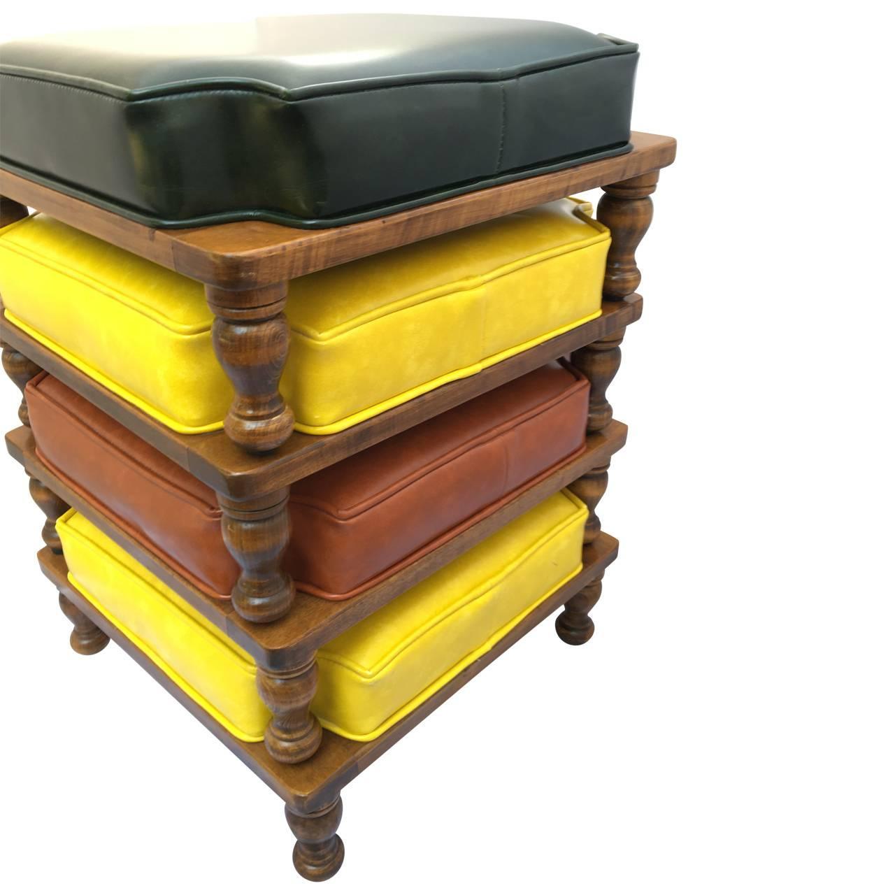 Set of Mid-Century Stacking Ottomans For Sale at 1stdibs