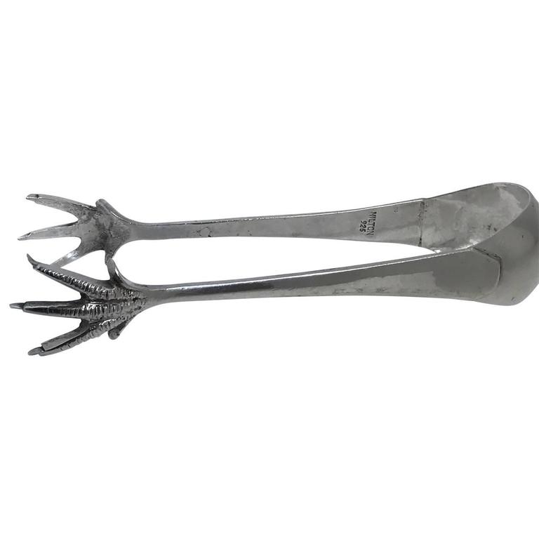 Sterling Silver Ice Tongs with Claws at 1stDibs