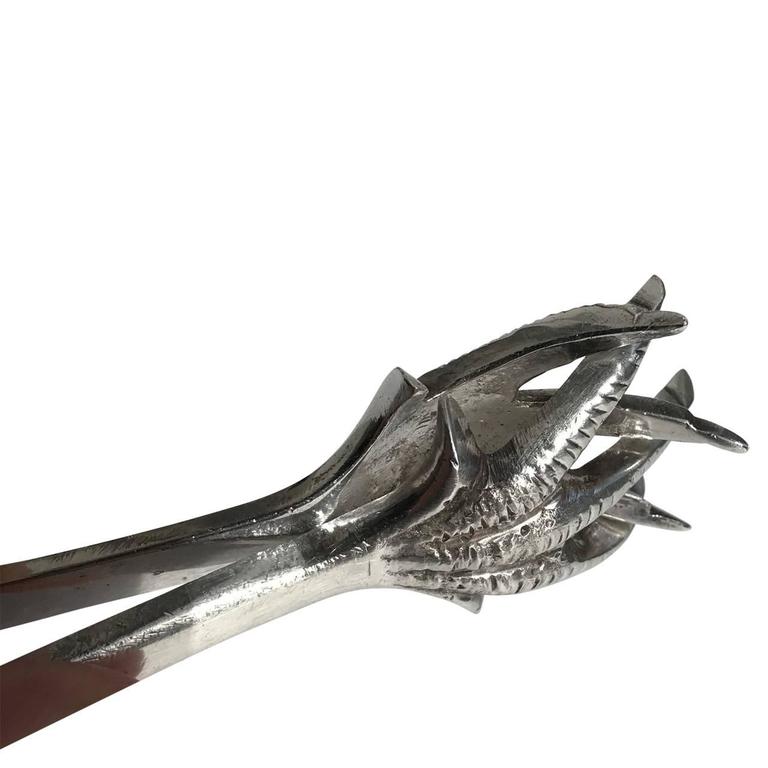 Sterling Silver Ice Tongs with Claws at 1stDibs