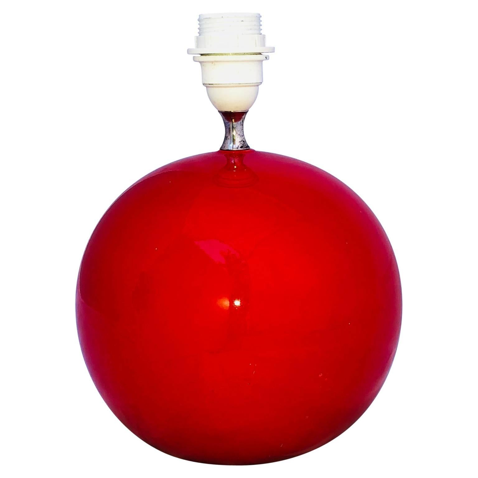 Small Red Ball-Like Vintage Italian Table Lamp For Sale at 1stDibs ...